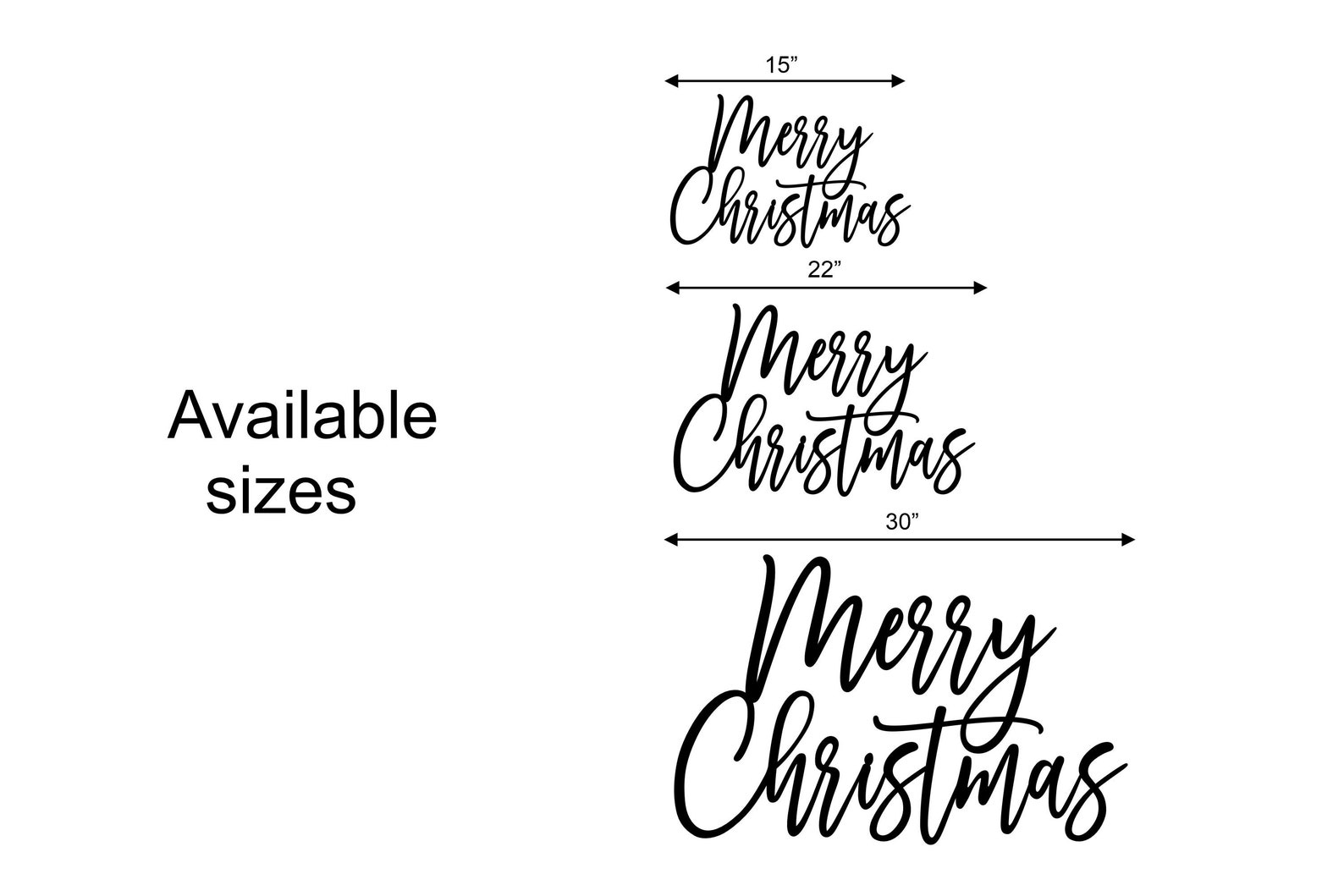 Merry Christmas Sign - Merry Christmas Cutout Sign - Merry Christmas ...