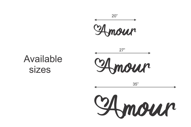 Amour Sign | Amourcutout Sign | Amourword Cut Out | Farmhouse Decor ...