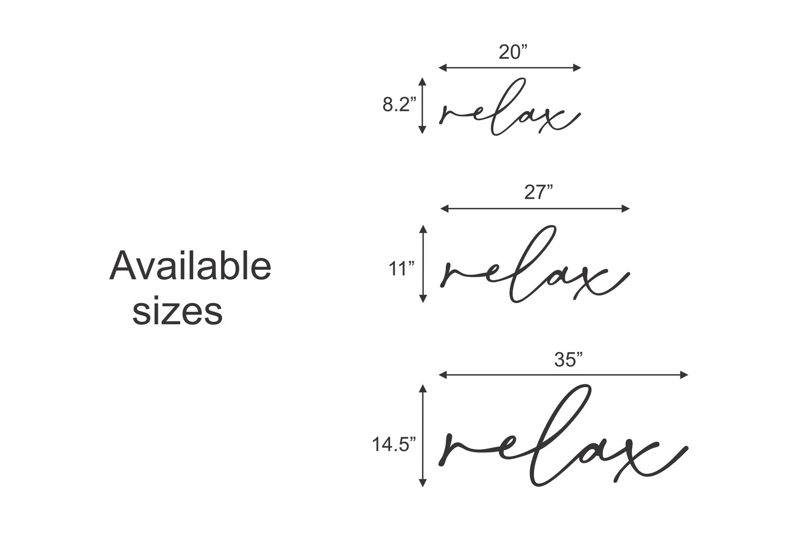 Relax Sign Relax Cutout Sign Relax Word Cut Out - Etsy