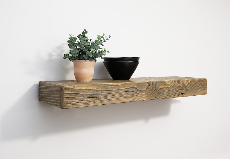 100% AUTHENTIC RECLAIMED WOOD Floating Shelf, Barn Wood Shelf ...