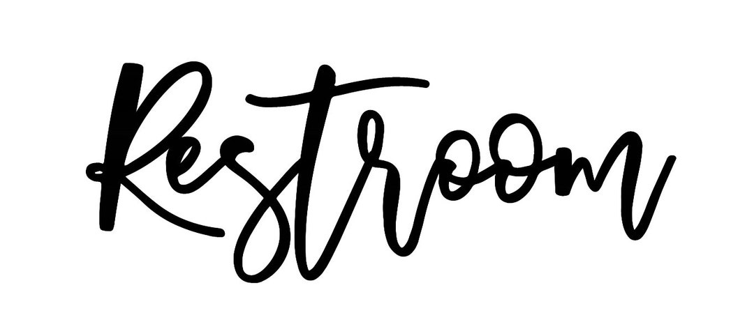 Restroom Sign - Restroom Cutout Sign - Restroom Word Cut Out ...