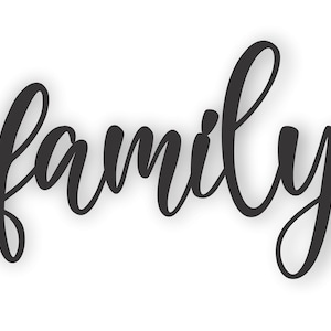 Family Sign - Family Cutout Sign - Family Word Cut Out - Farmhouse Wall ...