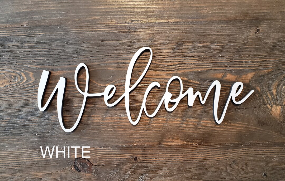 Welcome Sign - Welcome Cutout Sign - Gathering - Farmhouse Decor ...