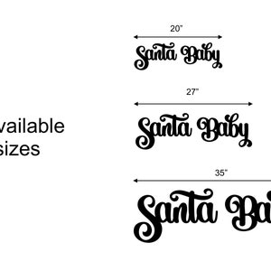 Santa Baby Sign - Santa Baby Cutout Sign - Santa Baby Word Cut Out ...