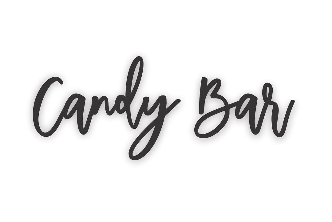 Candy Bar Sign - Candy Bar Cutout Sign - Candy Bar Word Cut Out ...