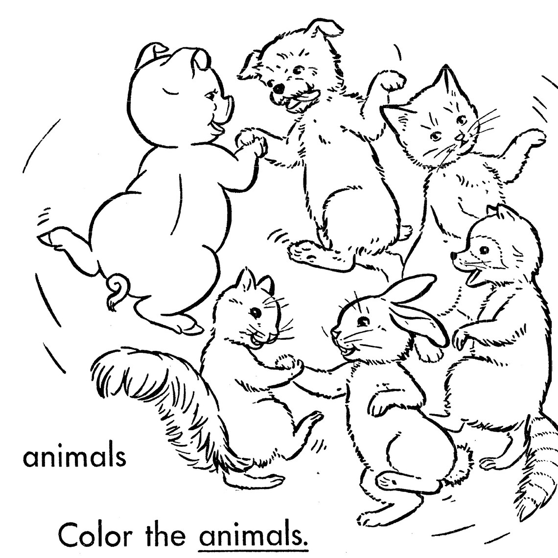 My Coloring Word-dictionary: A Vintage Coloring Book Printable PDF ...