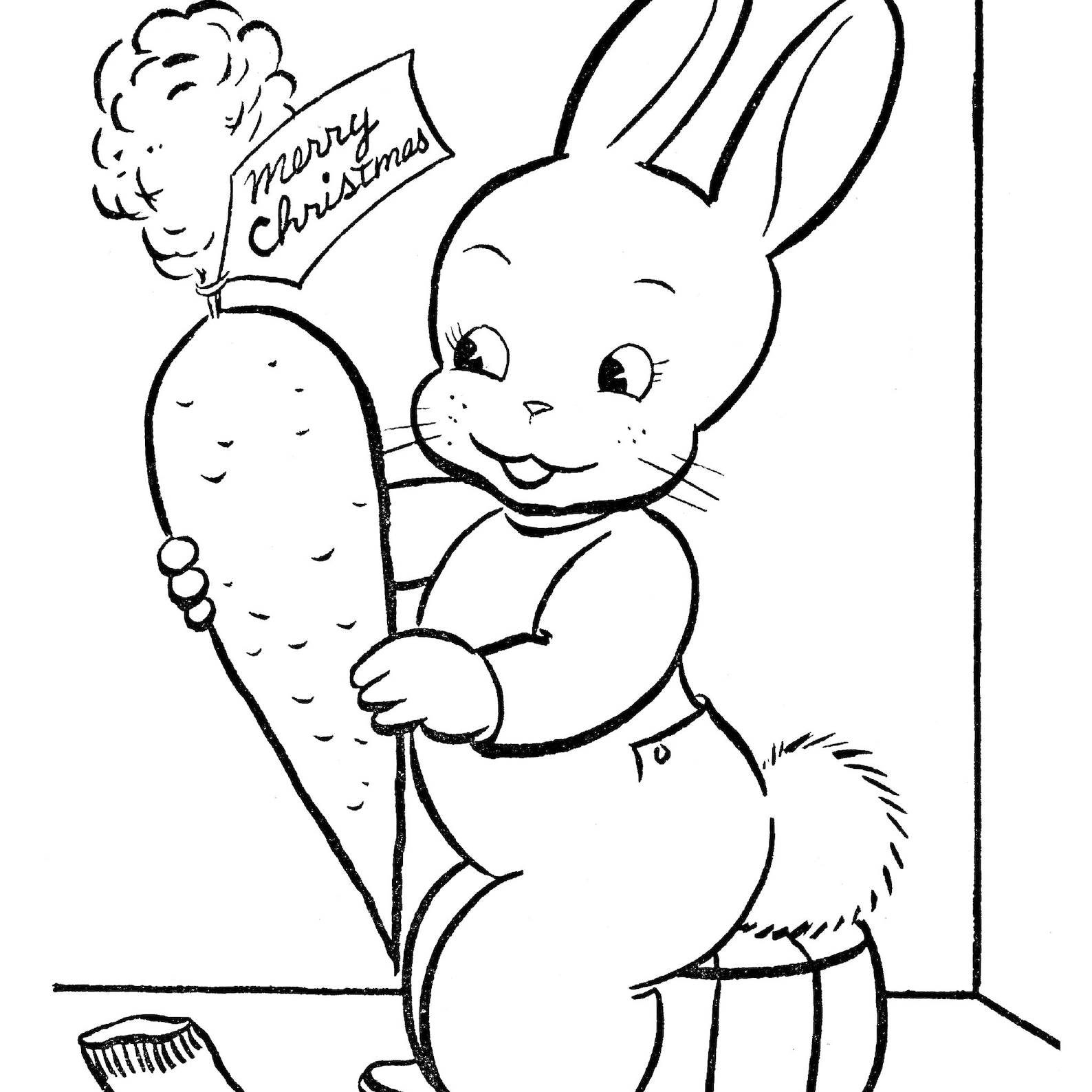 Vintage Christmas Coloring Pages Santa Claus Coloring Book 1953 ...