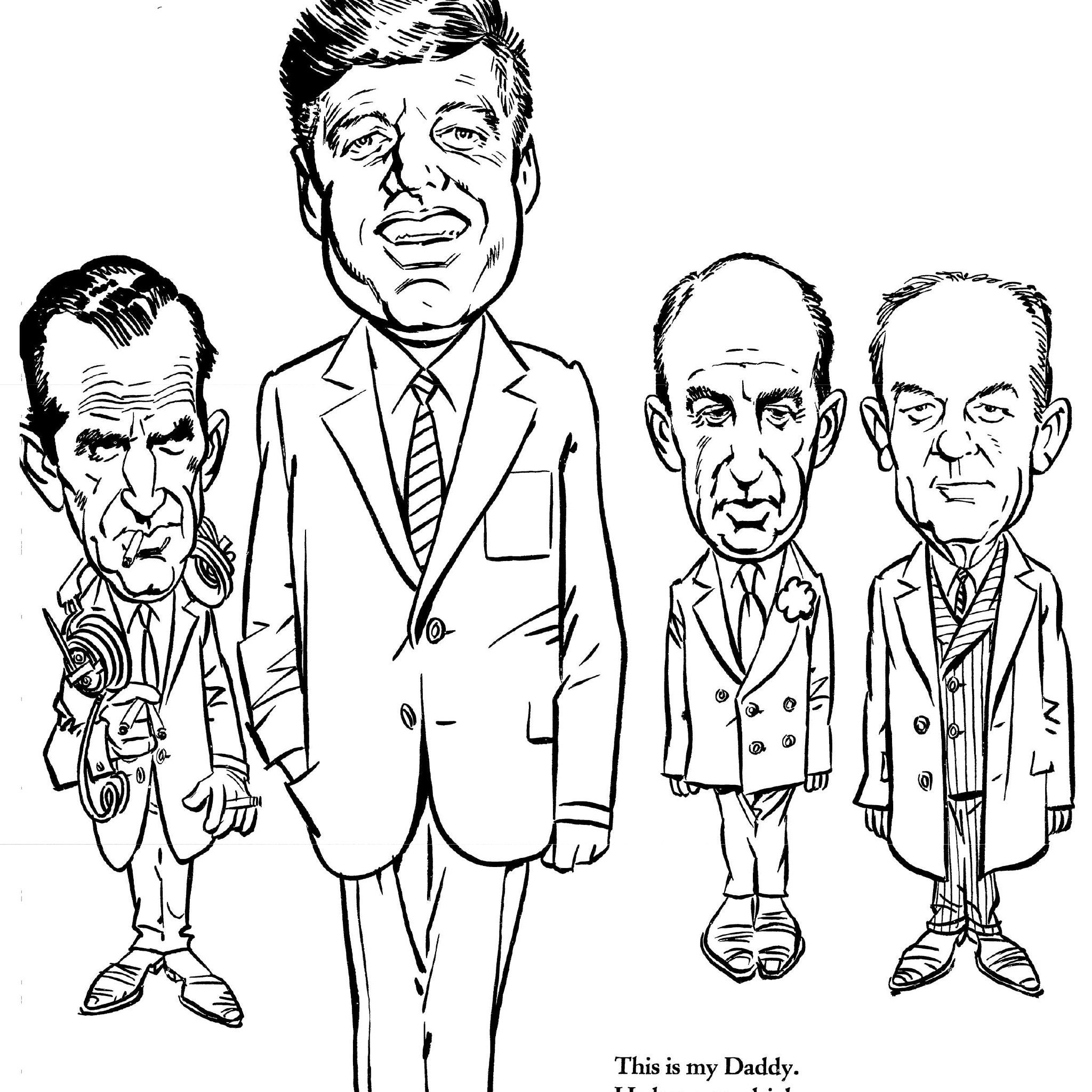 Mort Drucker’s JFK Coloring Book 1962 Printable PDF Instant Digital ...