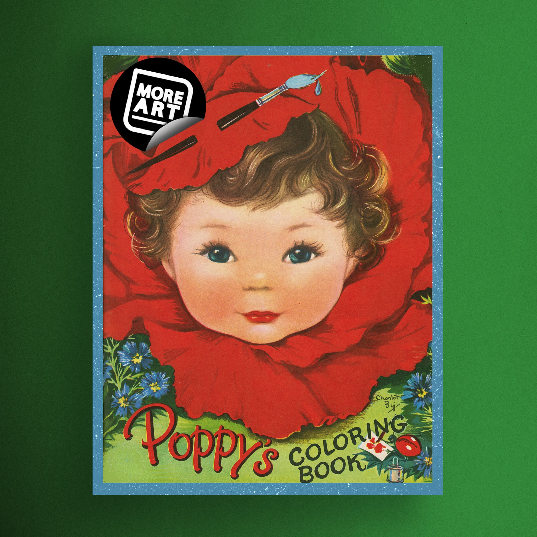 Poppy's Coloring Book: A Vintage Coloring Book Printable PDF Instant ...