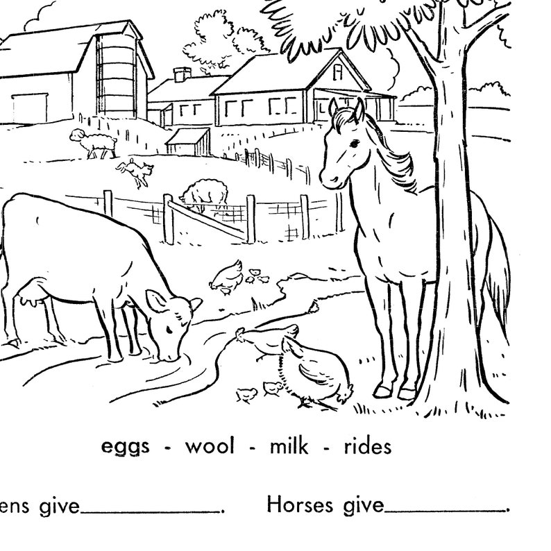 My Coloring Word-dictionary: A Vintage Coloring Book Printable PDF ...