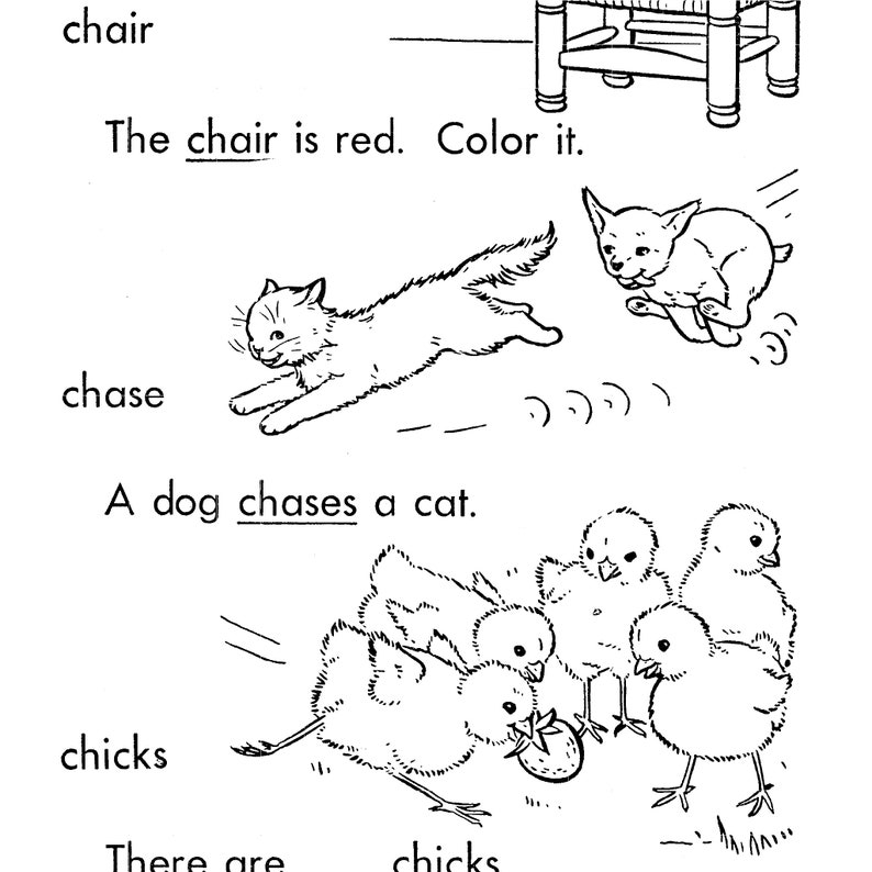 My Coloring Word-dictionary: A Vintage Coloring Book Printable PDF ...