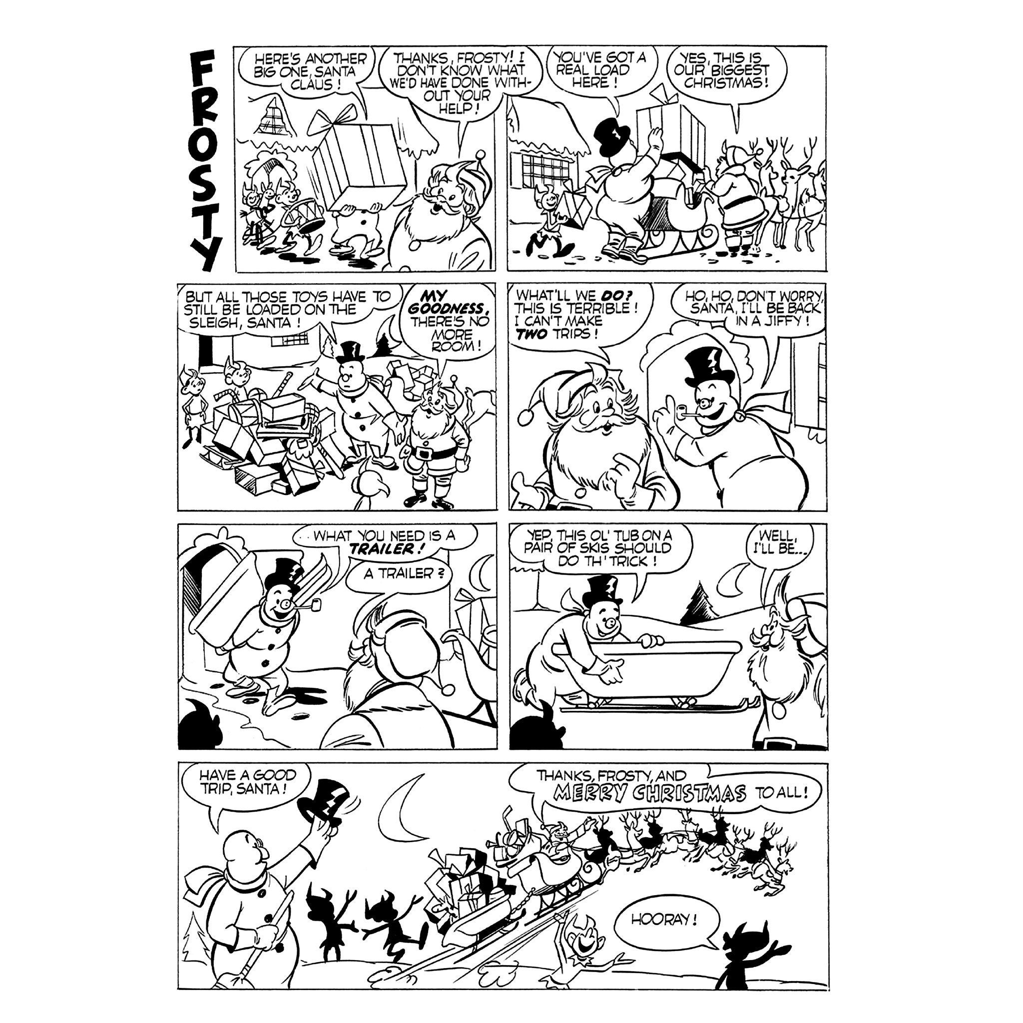 Frosty the Snowman Christmas Comic Coloring Book: Vintage Printable ...
