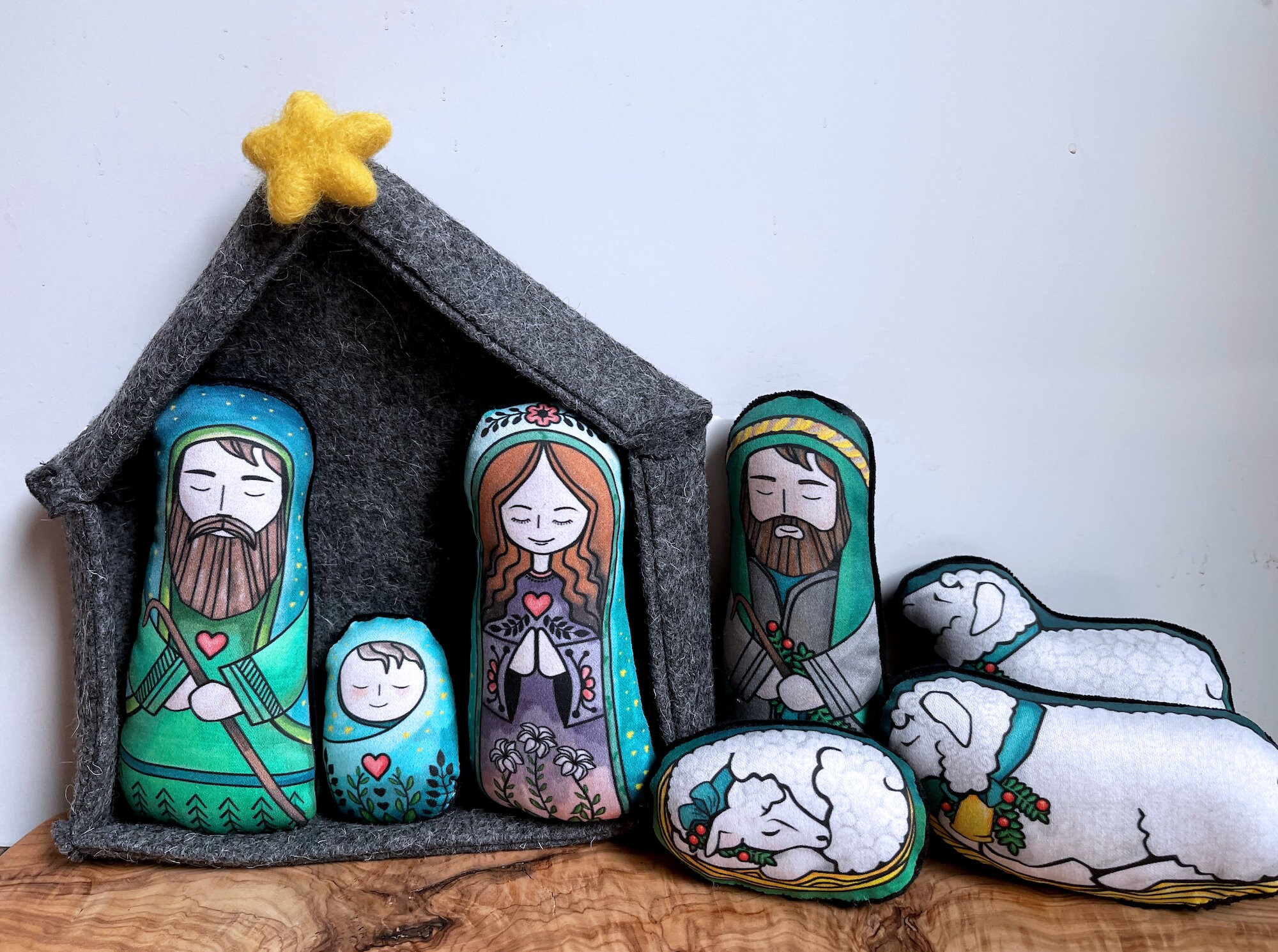 Cuddly Creche Handmade Children's Organic Nativity Set - Etsy UK