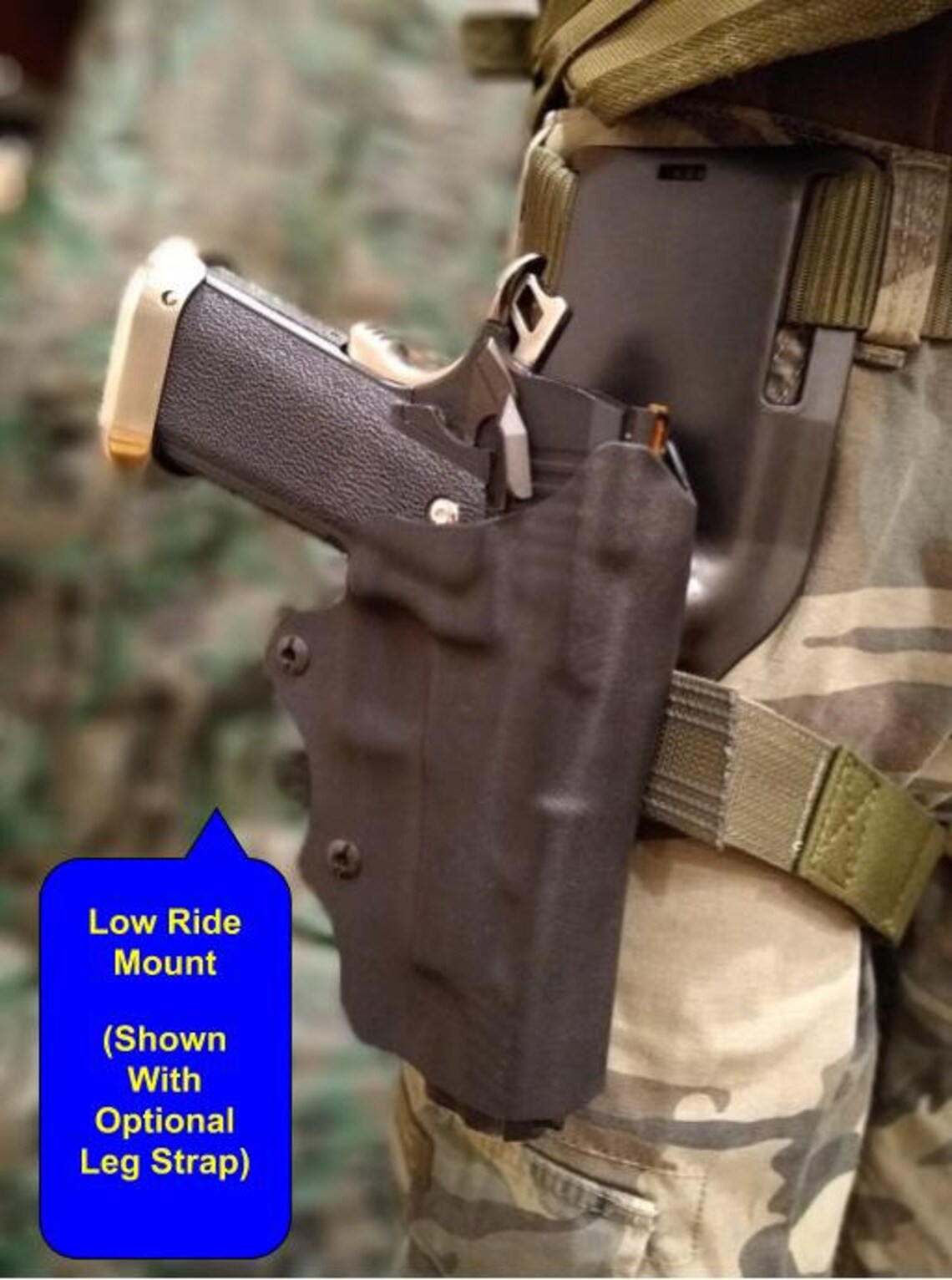 LOW-RIDE + Leg Strap BELT 1911 / Combat Master Holster / 2011 Hi-capa ...