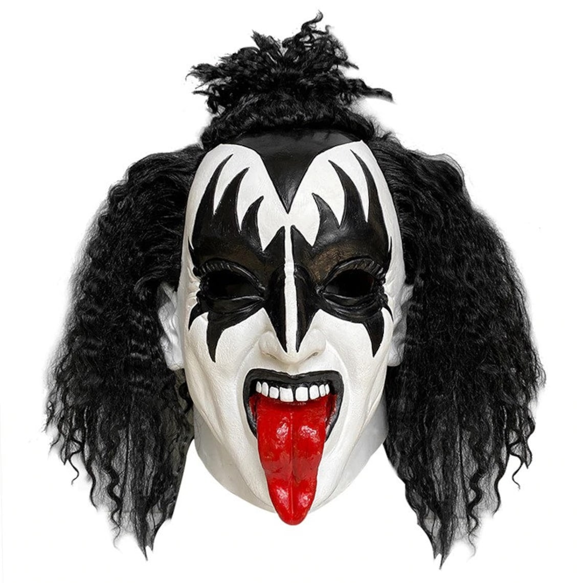 Kiss Band Gene Simmons Punk Mask Latex Cosplay Chaim Witz Rock | Etsy