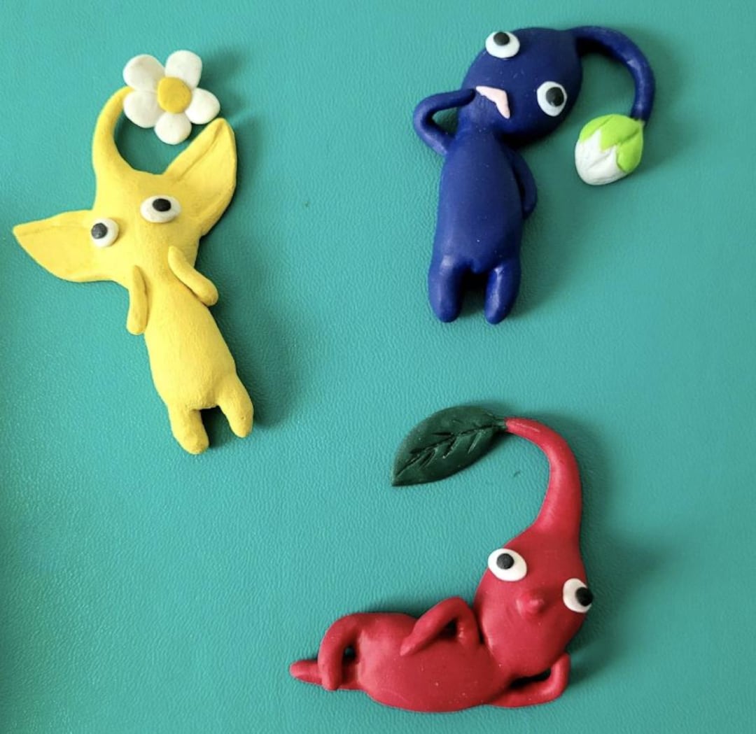 Pikmin Clay Charms Customizable Pins Keychain Magnet - Etsy