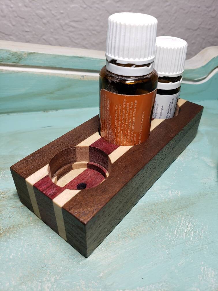 Hardwood Essential Oil Holder Wooden Essential Oil Display | Etsy