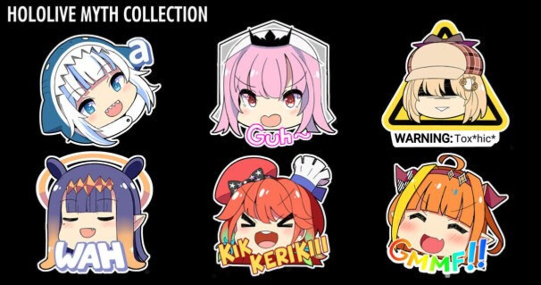 HOLOLIVE MYTH Sticker Set - Etsy