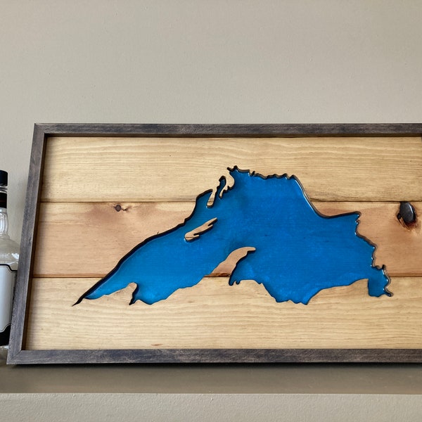 Epoxy Lake Wood Sign - Etsy