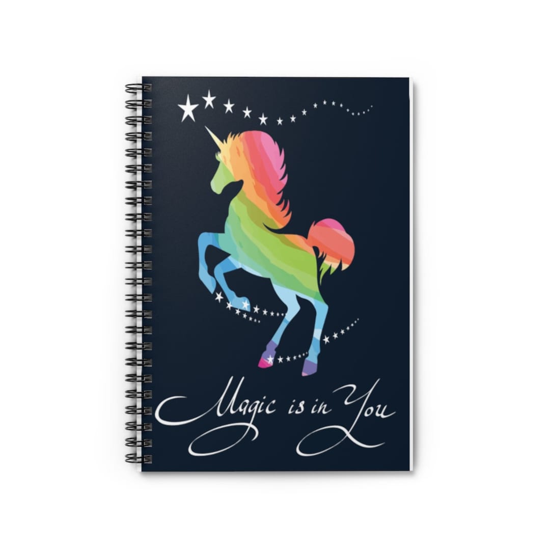 Unicorn Diary, Children Journal Notebook Custom Colorful Magic Unicorn ...