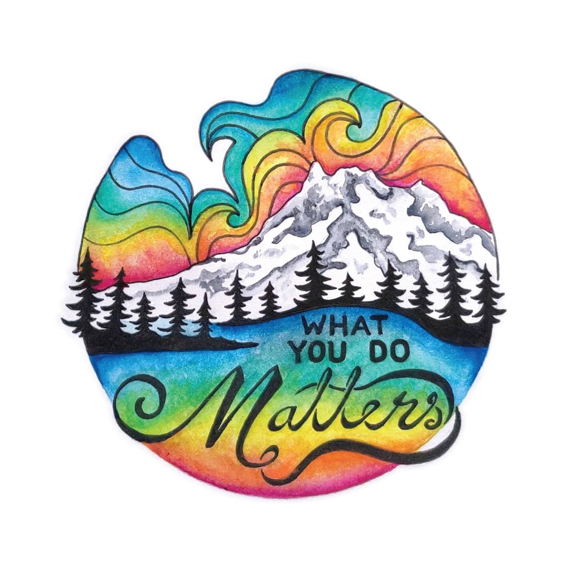 What You Do Matters Vinyl Sticker Art Nature Forest Sunset - Etsy UK