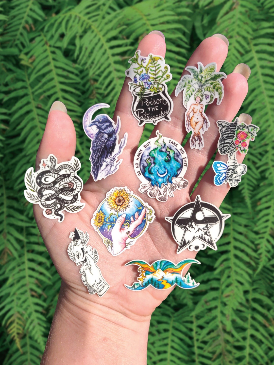 Witches Mini Sticker Collection - Choose Your Design - Pagan Nature ...