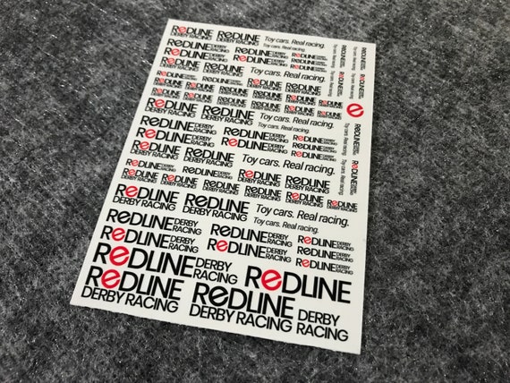Redline Derby Racing Water Slide Decals | Etsy