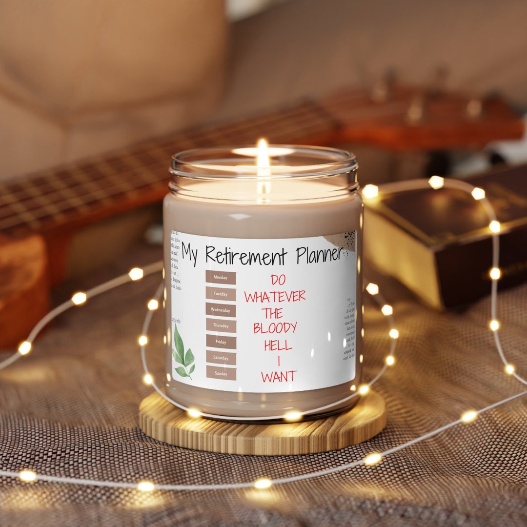Retirement Candle Gift | Retirement Planner | Friendship Candle ...