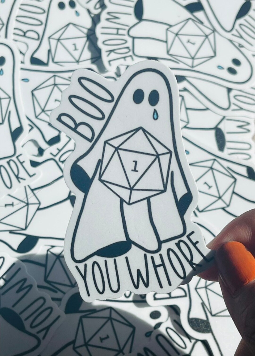 Boo You Whore Dice Dnd Sticker - Etsy