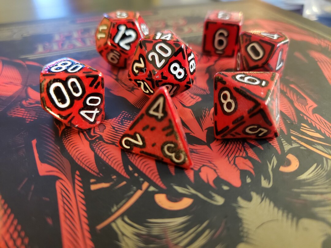 Red Borderlands Inspired Dice Dnd/dungeons and Dragons/rpg/hand-painted ...
