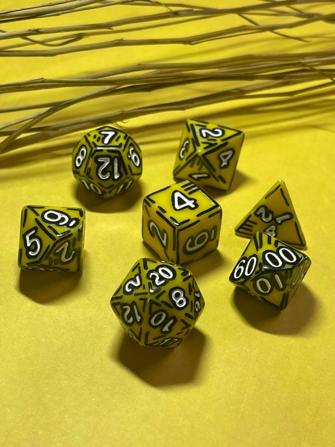 Yellow Borderlands Inspired Dice Dnd/dungeons and Dragons/rpg/hand ...