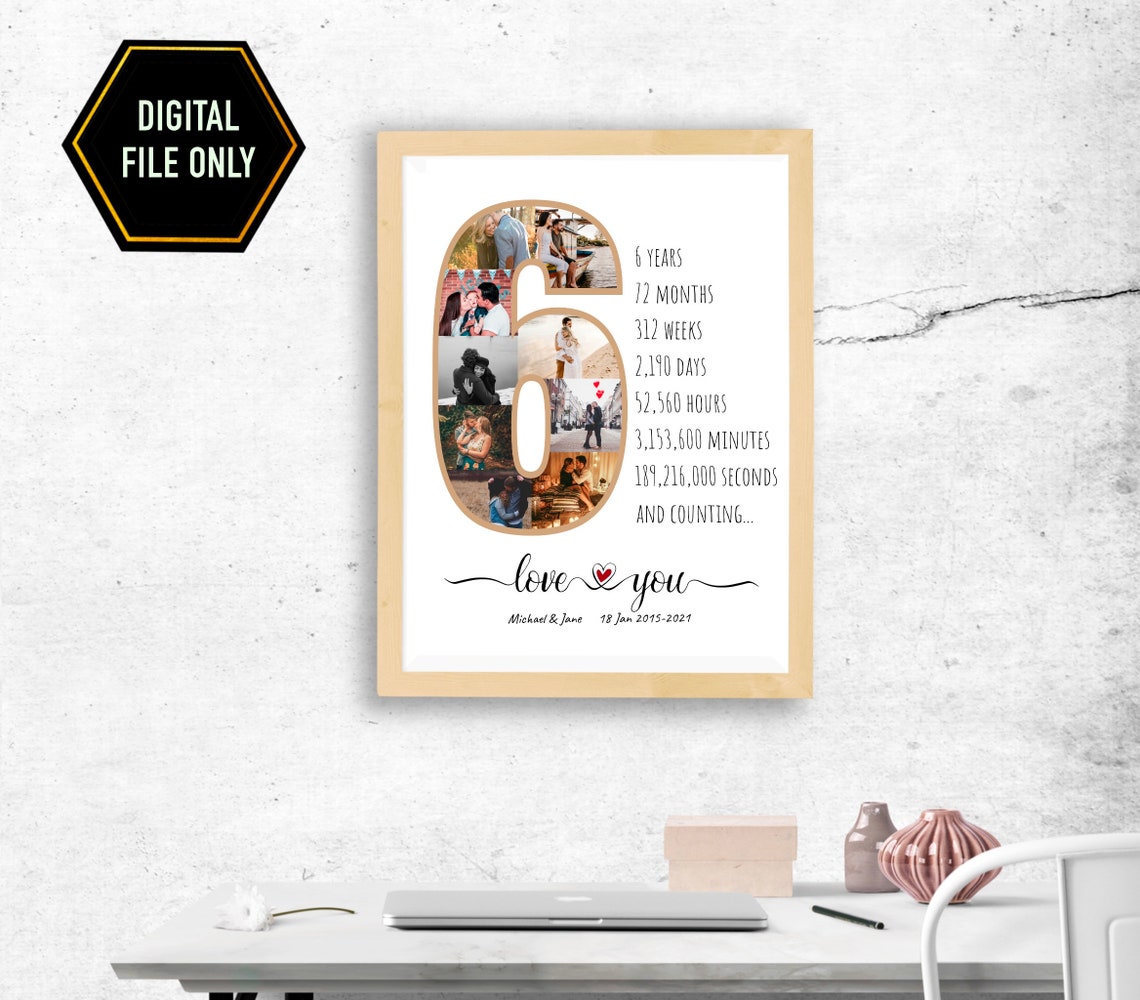 6th anniversary gift sixth anniversary 6th wedding anniv | Etsy