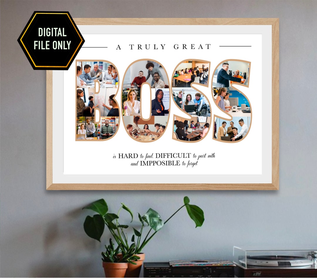 Boss Birthday Gift, Boss Photo Collage, Boss Gift, Boss Present, Boss ...