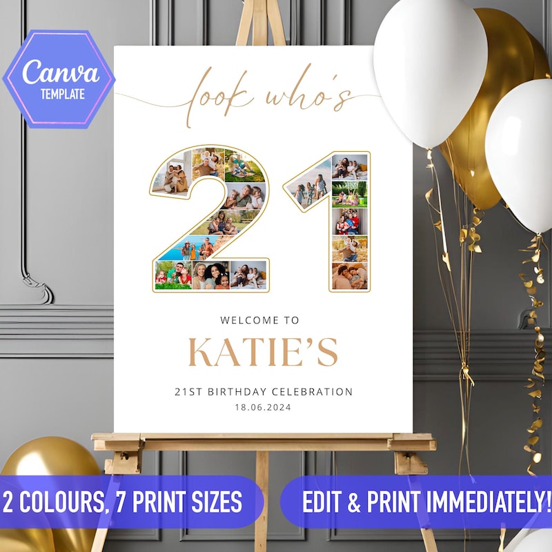 21st Birthday Sign - Etsy