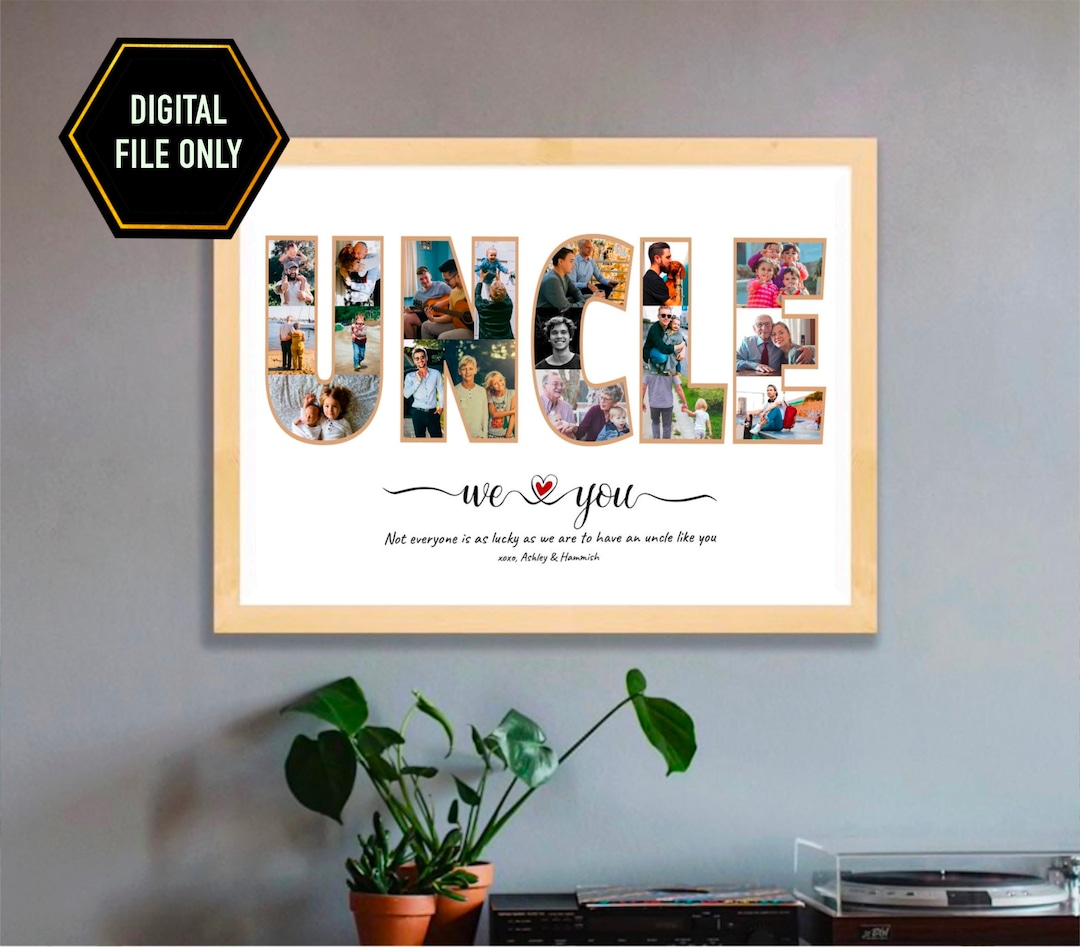 Uncle Birthday Gift, Uncle Photo Collage, Uncle Gift, Uncle Present ...