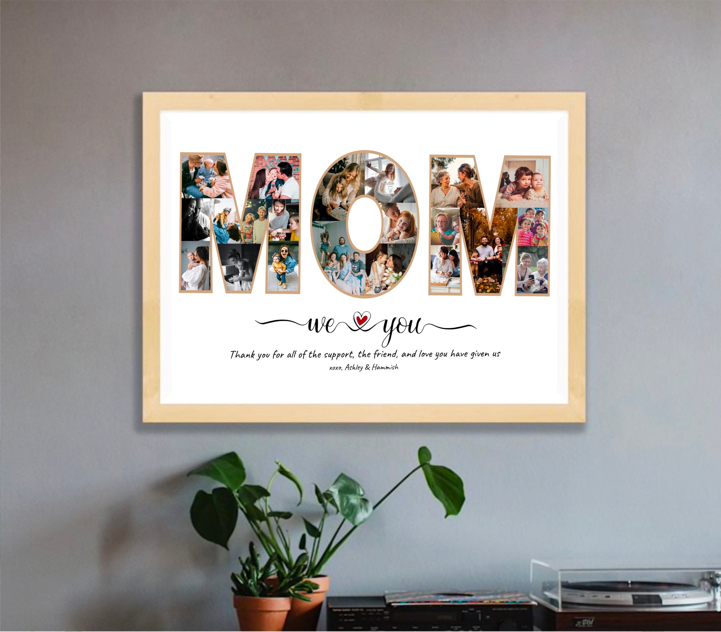 Mom Photo Collage Gift, Personalized Mother's Day Present, Mom Birthday ...