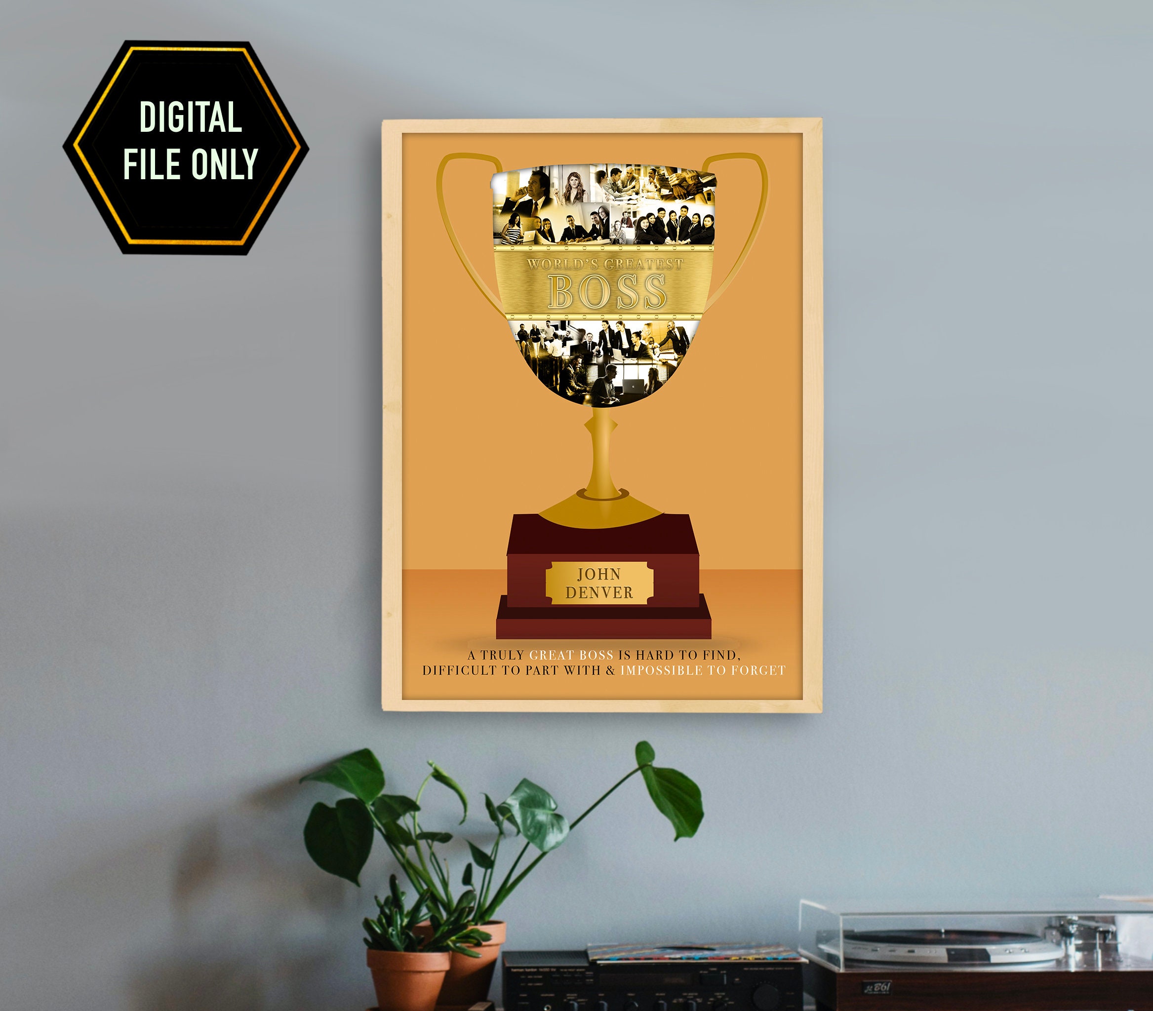 Custom Trophy Photo Collage Gift Boss Photo Collage Employee - Etsy