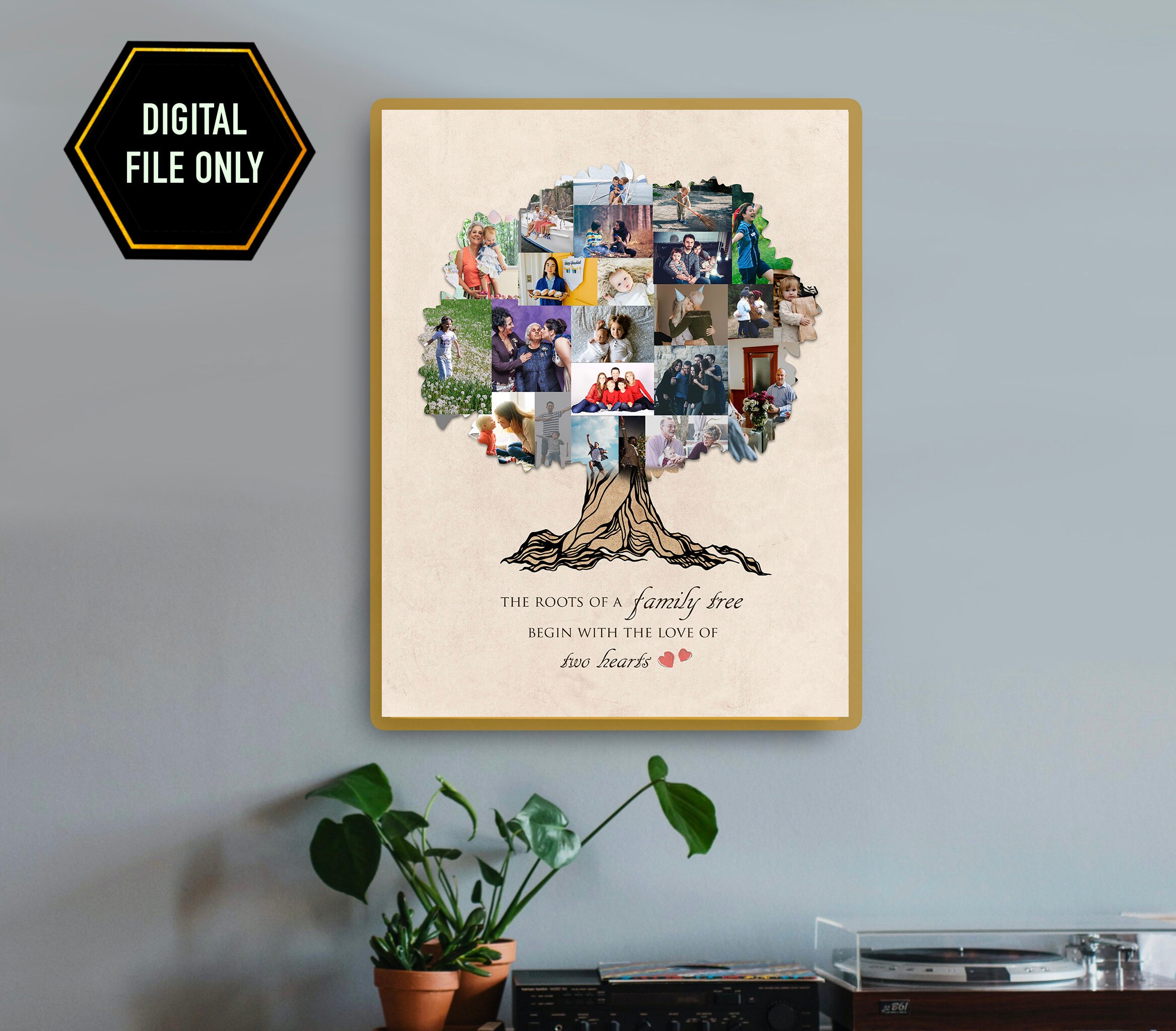 Family Tree Collage Birthday gift Photo collage anniversary | Etsy