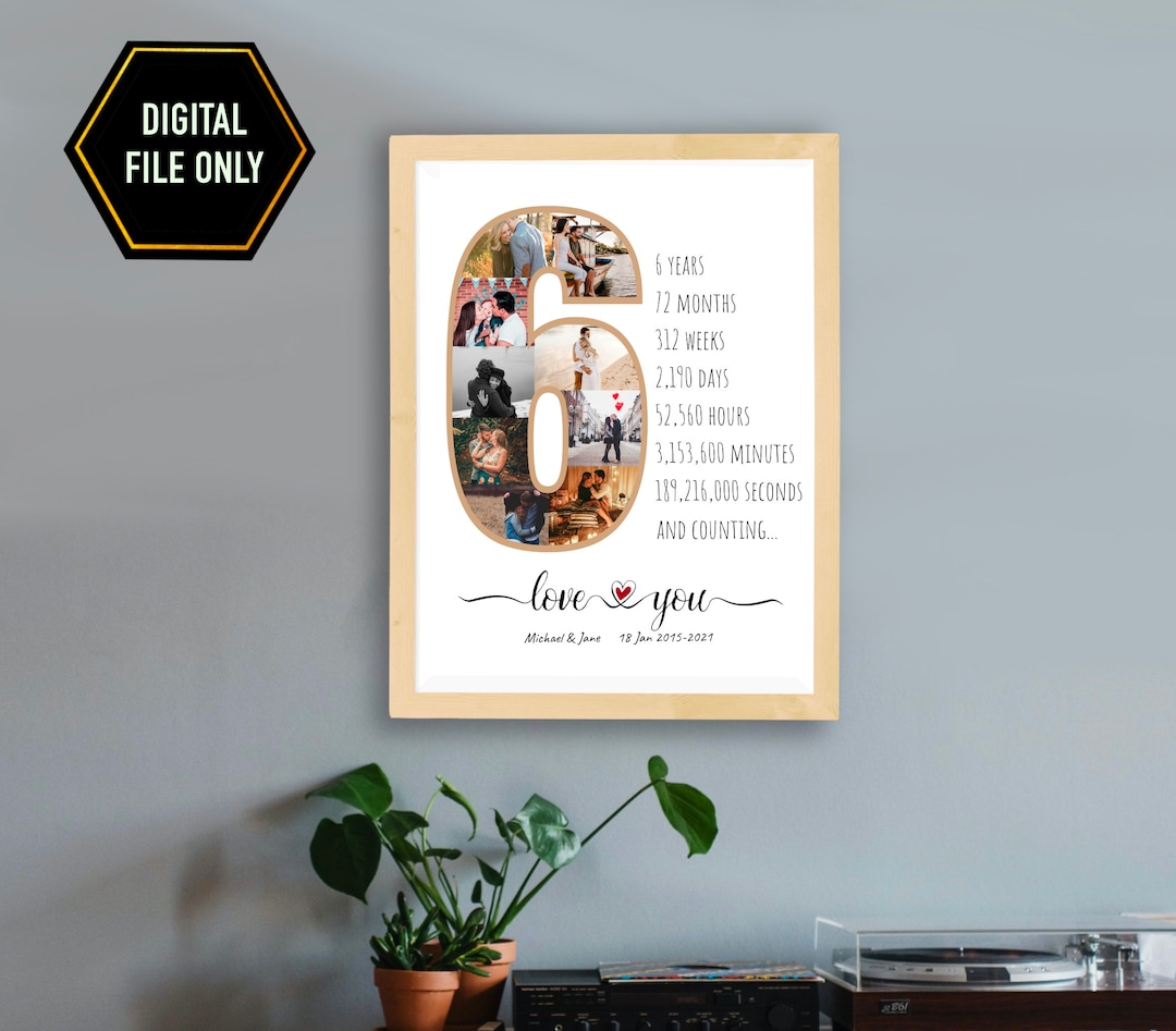 6th Anniversary Gift, Sixth Anniversary, 6th Wedding Anniv Gift ...