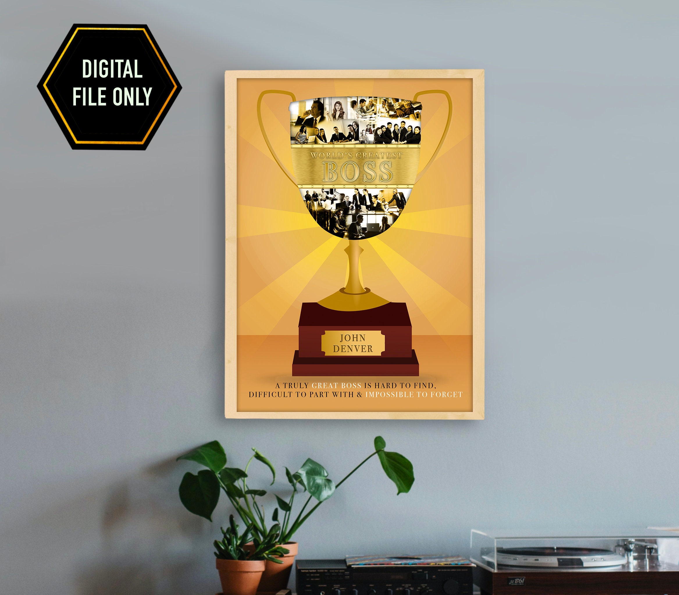 Custom Trophy Photo Collage Gift Boss Photo Collage Employee - Etsy