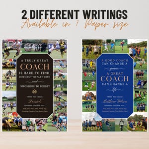 Coach Retirement Gift, Coach Photo Collage, Coach Gift, Coach Present ...