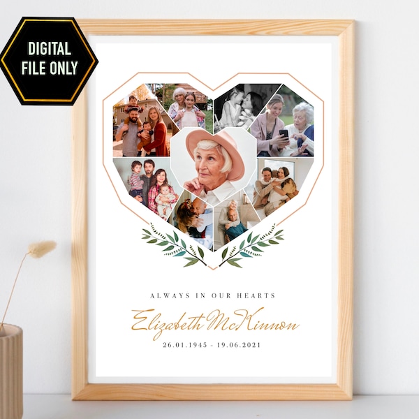 Heart Photo Collage - Etsy