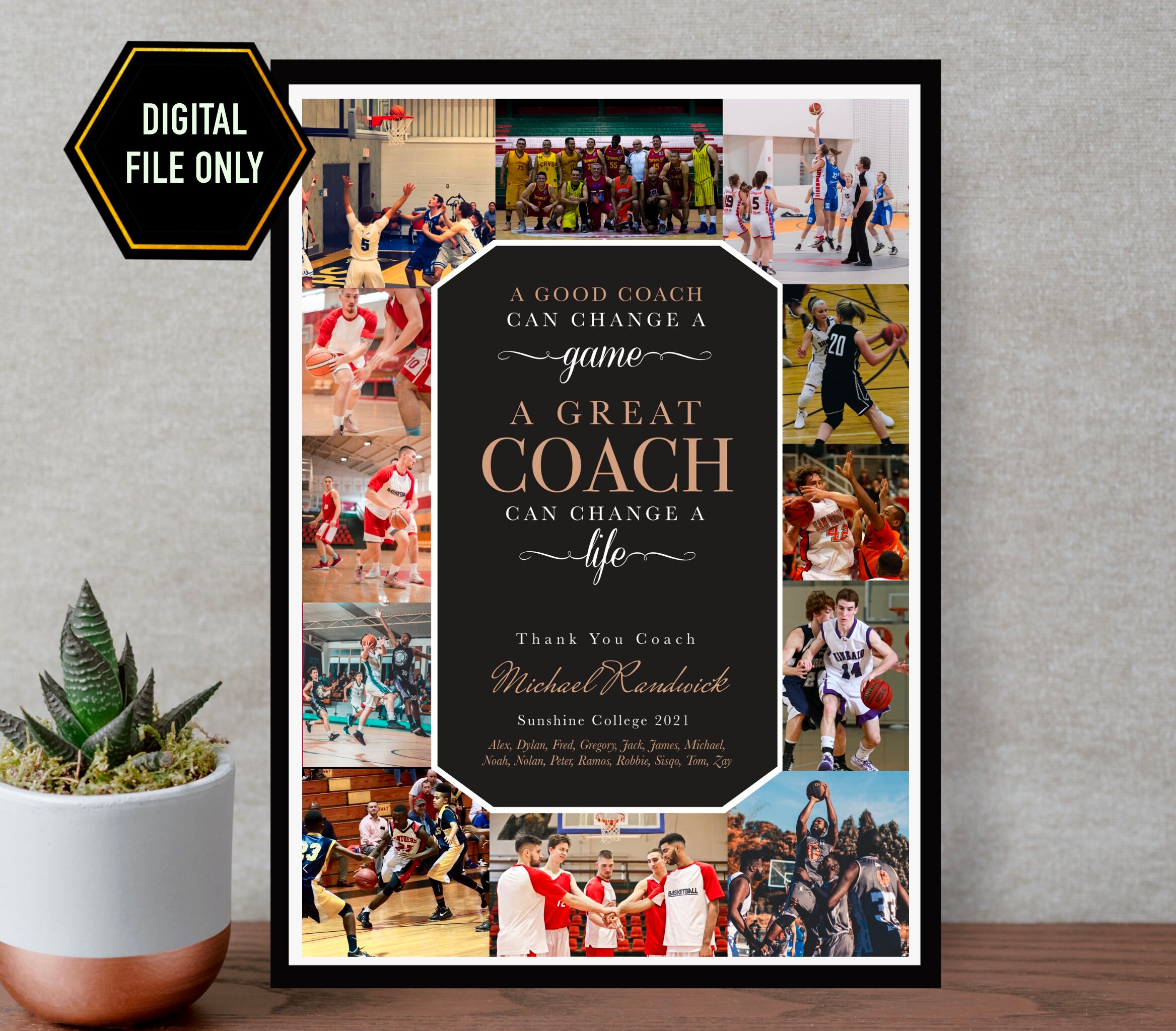 Coach Retirement Gift Coach Photo Collage Coach Gift Coach - Etsy Australia