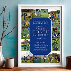 Coach Retirement Gift, Coach Photo Collage, Coach Gift, Coach Present ...