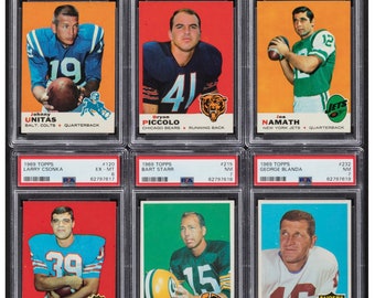 1969 Football Cards - Etsy