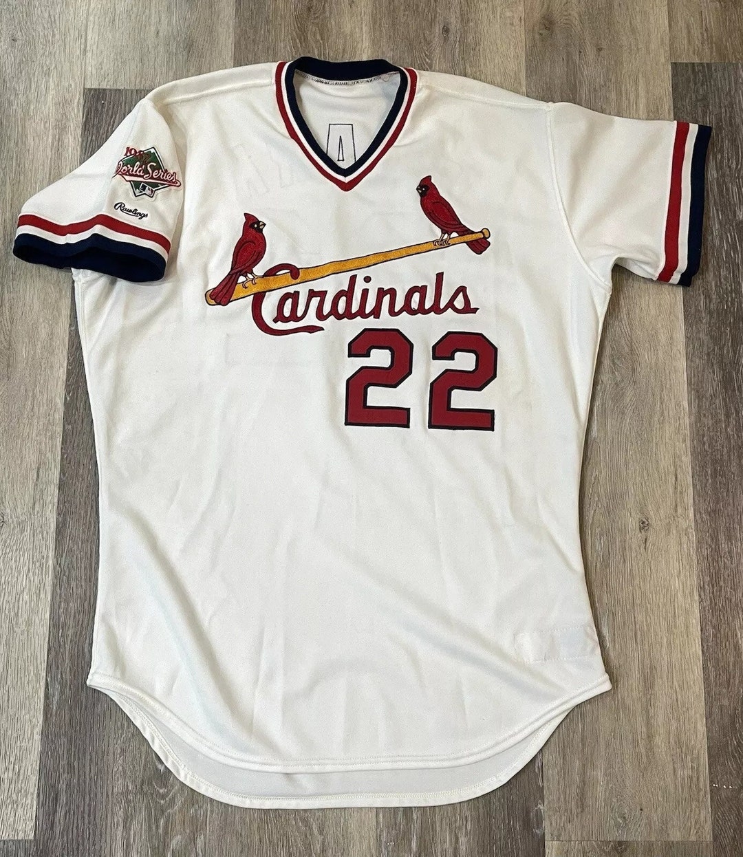 1987 Jack Clark Signed Game Used Jersey St Louis Cardinals World Series ...
