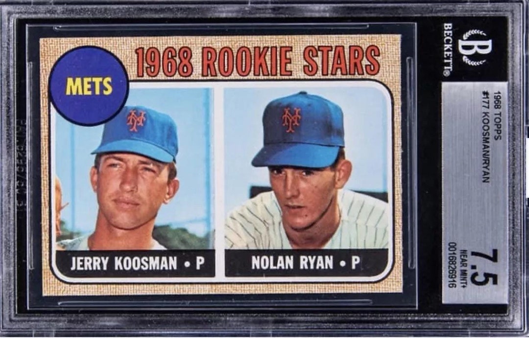 1968 Topps #177 Nolan Ryan Rookie Card RC Near Mint Centered Razor Sharp BVG 7.5 - Etsy
