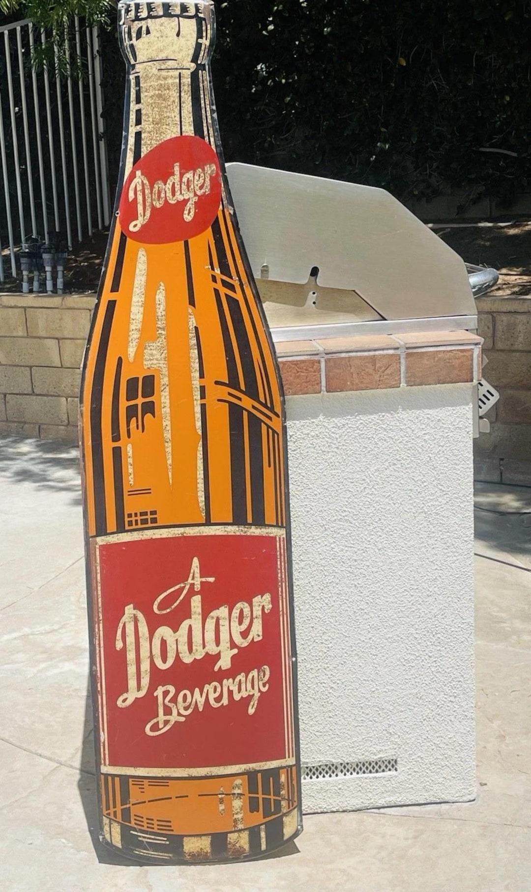 1950’s ORIGINAL Brooklyn Dodger Soda Metal Ad Sign 65” X 18” Super Rare ...