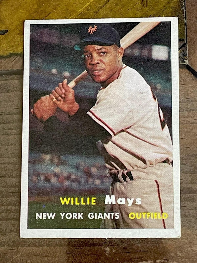 1957 Willie Mays Topps 10 All Original Baseball Card Rookie Era ...