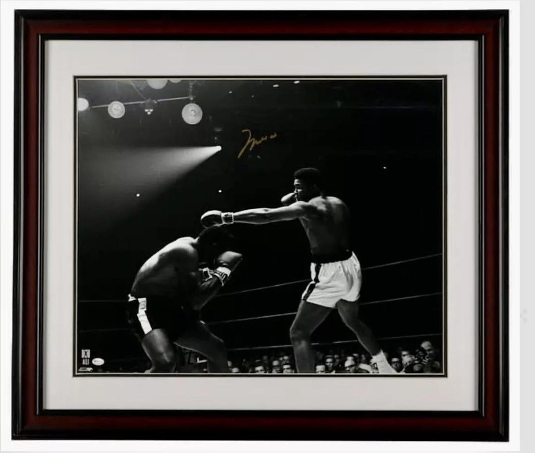 Muhammad Ali Signed Extra Large Framed 32” X 28” Photo Steiner Hologram ...